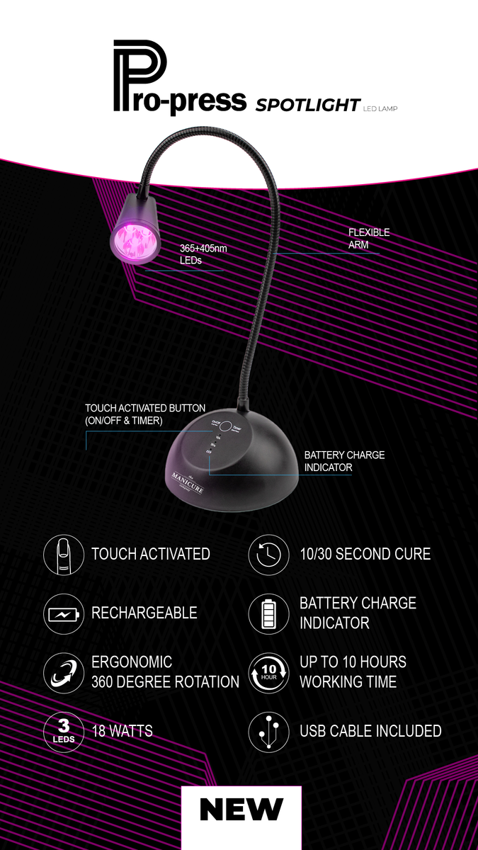 Pro Press SPOTLIGHT Lamp – The Manicure Company | Iceland